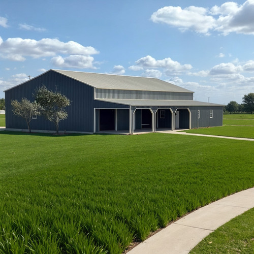 56X70X14 Commercial Grade Steel Building | The Shed House LLC
