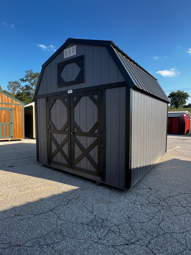 Dark Gray 10x12 Lofted Barn Storage Shed | The Shed House LLC
