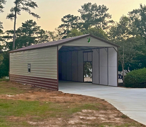 20X50X12 Metal Building With Storage | The Shed House LLC