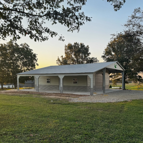 42X50X12/9 Steel Tubular Garage | The Shed House LLC