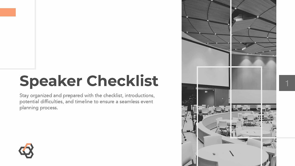 Speaker Checklist | Learnvent