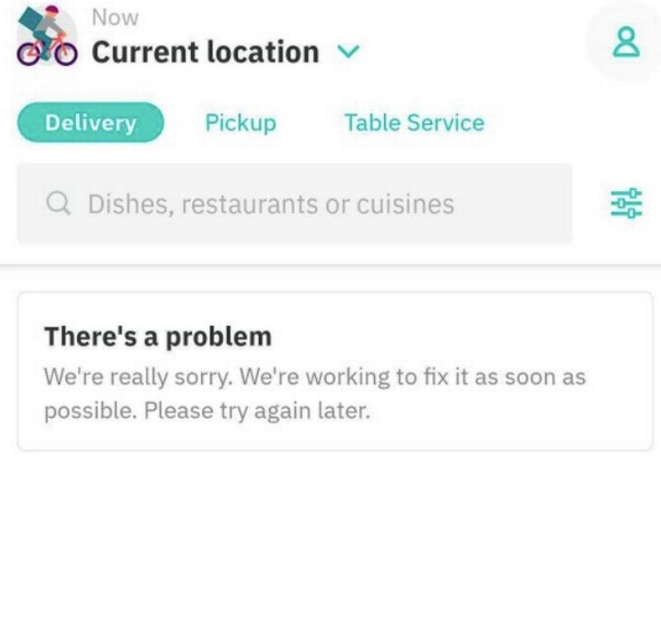 Deliveroo down across the UK