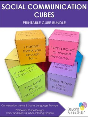 Social Communication Cubes | beyondsocialskills