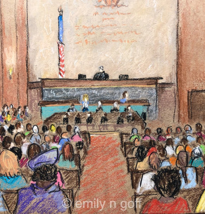 COURTROOM SKETCHING | Emily N. Goff