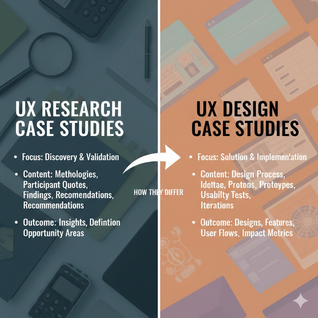 How UX Research Case Studies Differ From UX Design Case Studies
