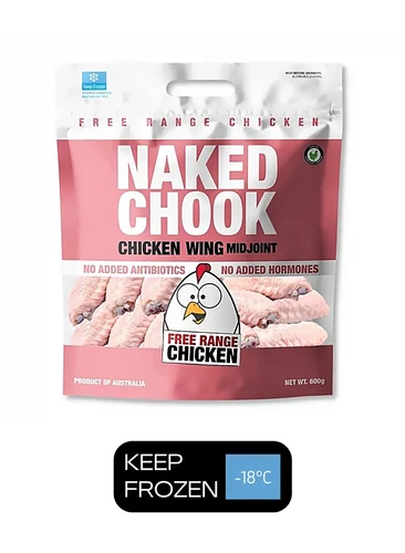 Australia (Naked Chook) Free Range Chicken Mid Joint Wings (600g ...