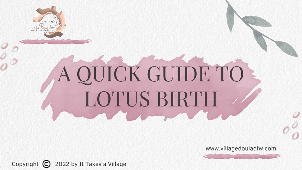 Lotus Birth 101 | It Takes a Village