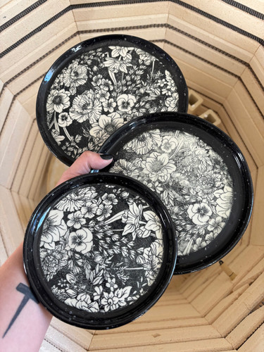 Set of Three Victorian Style Floral Nesting Plates | Nerodomma Llc