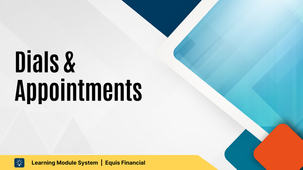 Dials & Appointments | Training Center