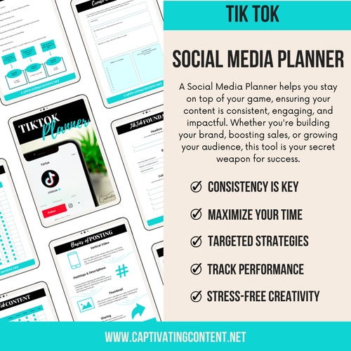 Tik Tok Social Media Planner | Captivating Content