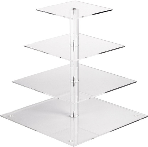 Acrylic 4-Tier Square Serving Tray | 510-887-0727