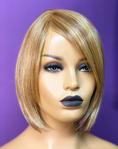 10" Luxury Human Hair Blend Wig ITEM # LW074 | Luxury Wigs Outlet
