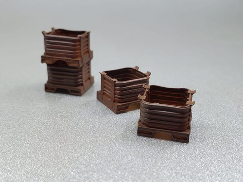 HO Scale Corrugated Steel Bins | Yelton Models