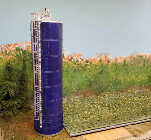 HO Scale Blue Harvestore Silo | Yelton Models