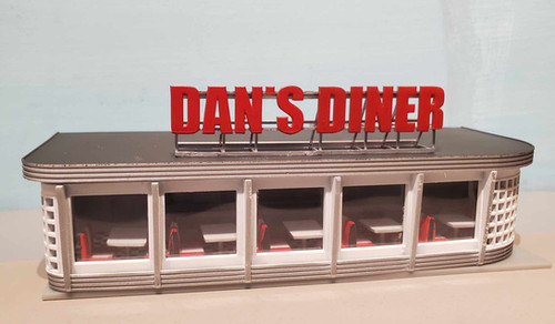 HO scale Dan's Diner | Yelton Models