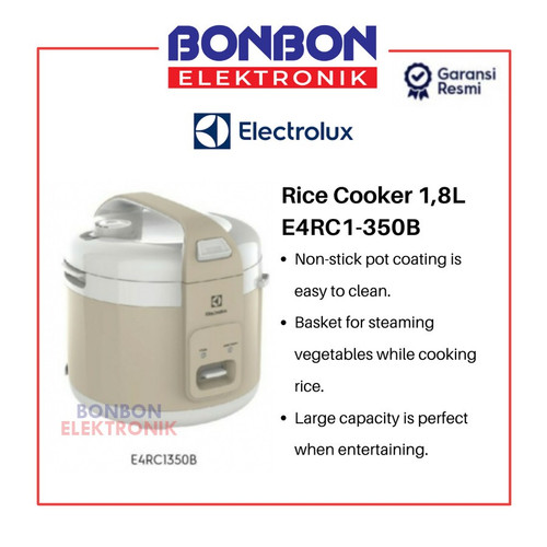 Electrolux Rice Cooker E4RC1-350B / E4RC1350B 1.8L | Bonbon Elektronik