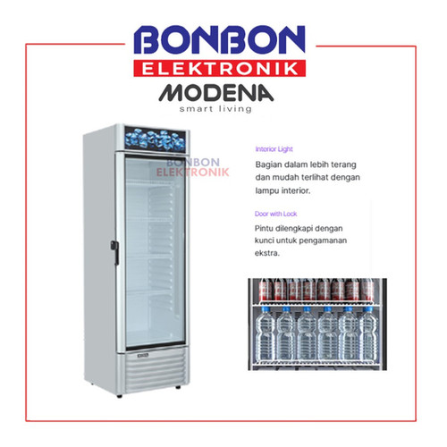 Modena Showcase Cooler 380 Liter VM 1385 / VM1385 Freezer Minuman ...