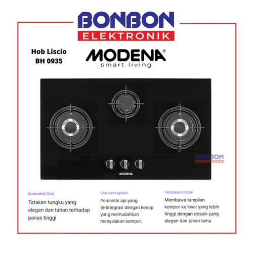 Modena Built-In Gas Hob Crista - BH 0935 / BH0935 | Bonbon Elektronik