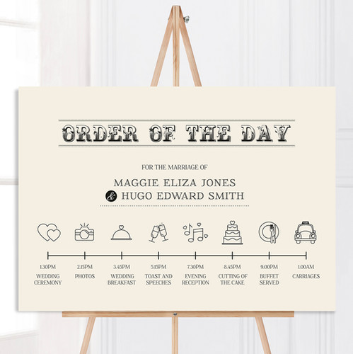 Betty Wedding Timeline Sign | Sarah Alexis Station