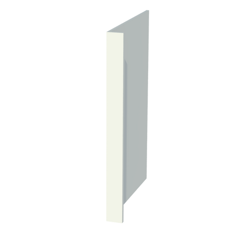 Shaker White 03" W x 34.5" H x 24" D Cabinet Dishwash Return Panel ...