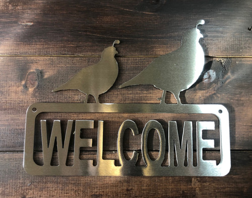 Quail Crossing Metal Art Welcome Wall Signs (pkg. of 4 units) Item#0304 ...