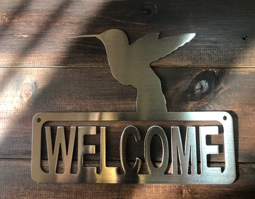 Hummingbird Metal Art Welcome Wall Signs (pkg. of 4 units)Item#0306 ...