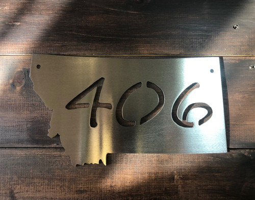 406 Area Code Montana Metal Art Signs (pkg. of 4 units) Item#0240 ...