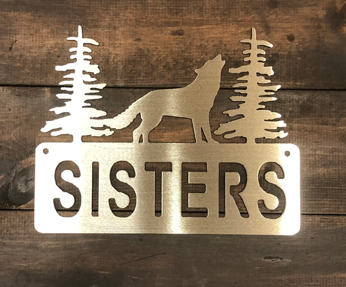 Sisters Oregon Wolf In Forest Metal Signs 12x9 ( pkg of 4) Item#0408 ...
