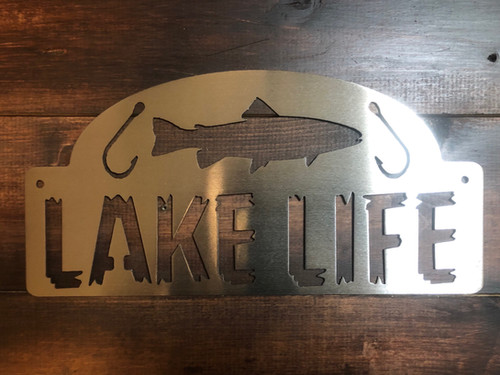 Lake Life Metal Art Wall Signs (pkg. of 4 units) Item#0211 | Metal Sign ...