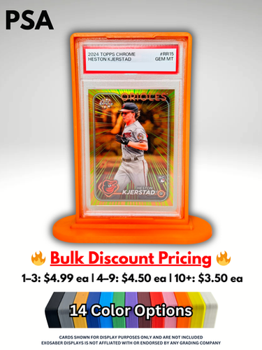 PSA Graded Card Display Frame and Base | ExoSaber Displays