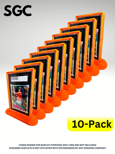 10-Pack: SGC Graded Card Display Frame and Stand | ExoSaber Displays