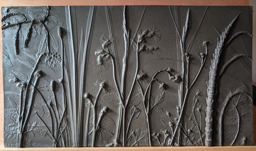 Ancient Wetland - Concrete bas-relief | Nettie B Brown Art