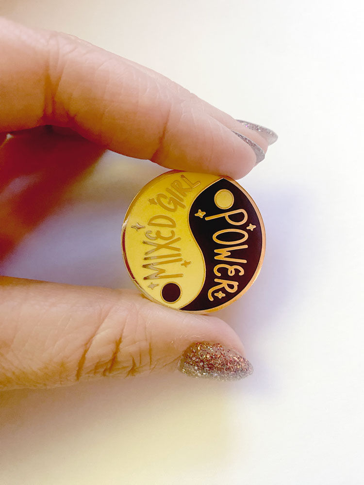 Yin Yang Mixed Girl Power Enamel Pin | Emiko Rainbow