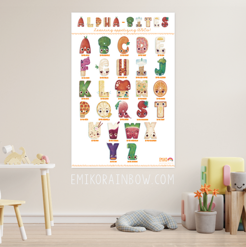 Alpha-Bites - Poster | Emiko Rainbow