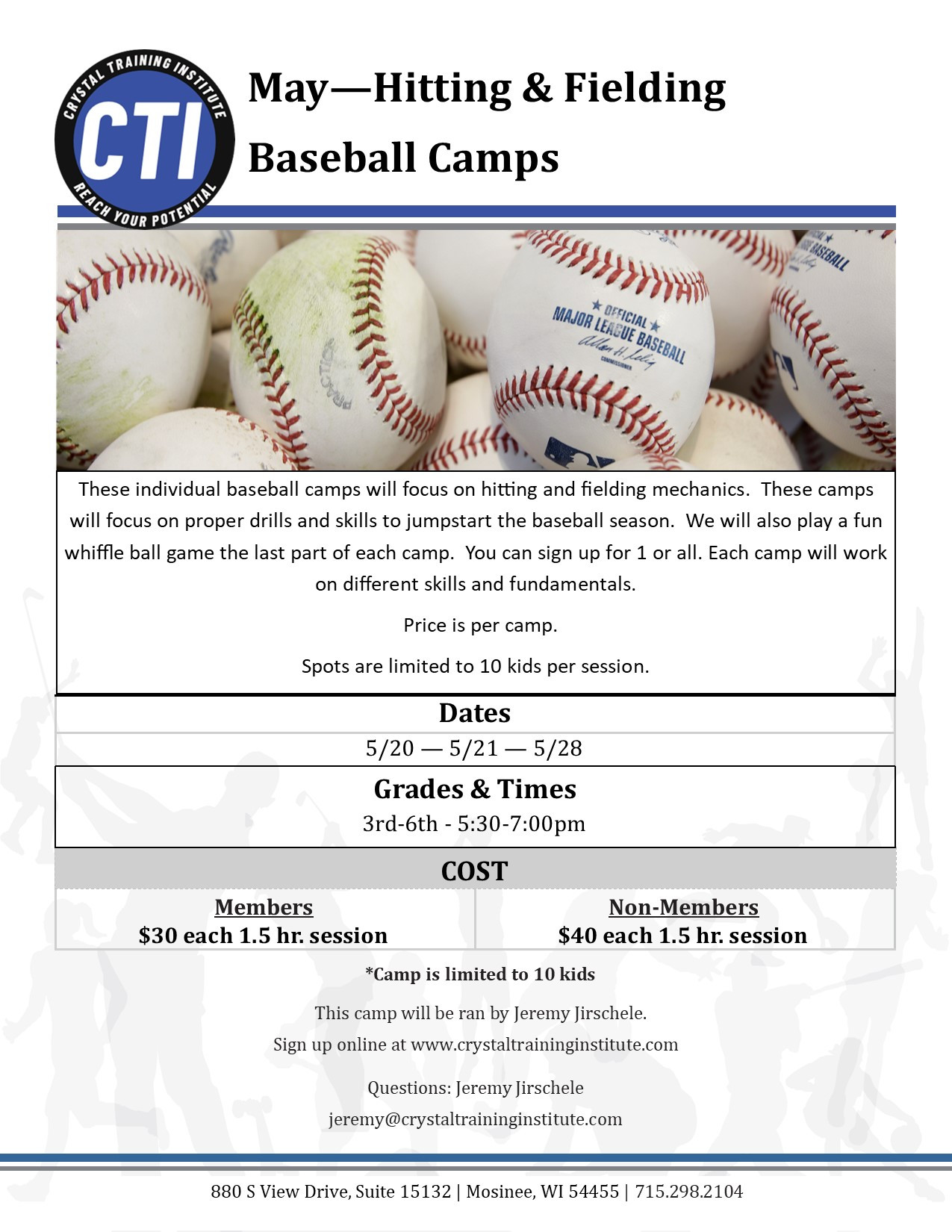 May Baseball Camp | CTI