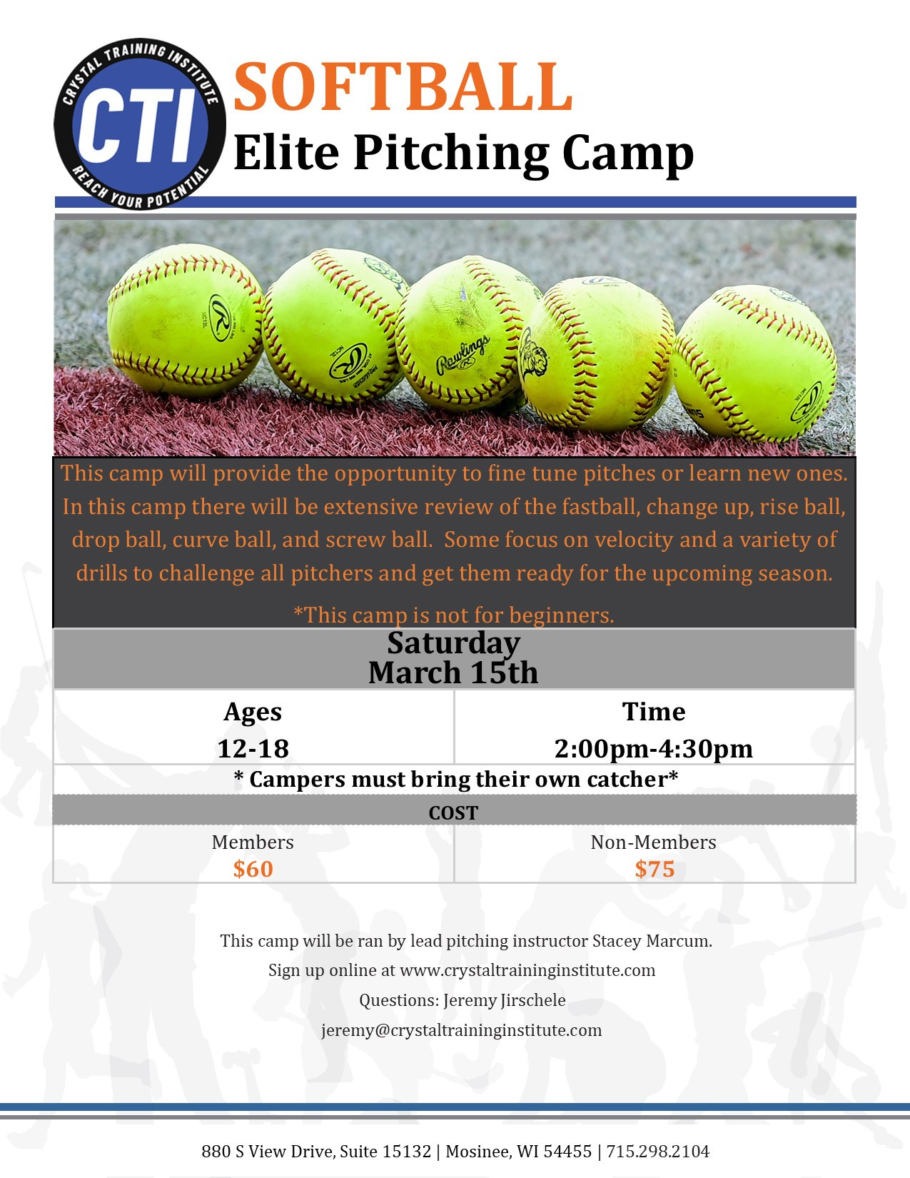 Softball Pitching Camp Elite | CTI