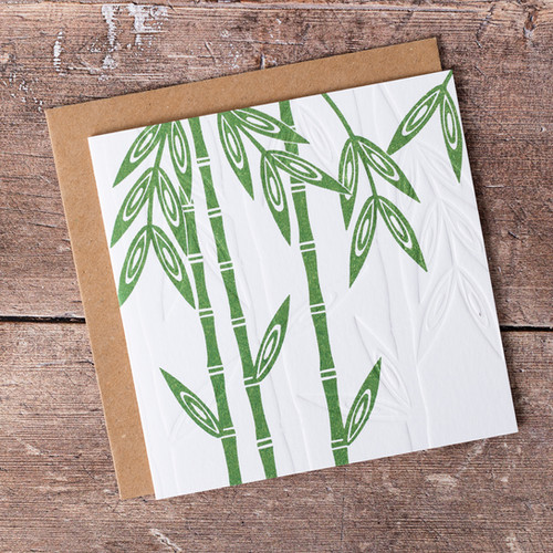 Bamboo Greeting Card | ashleafprintmaking