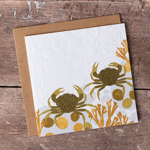Crab Greeting Card | ashleafprintmaking