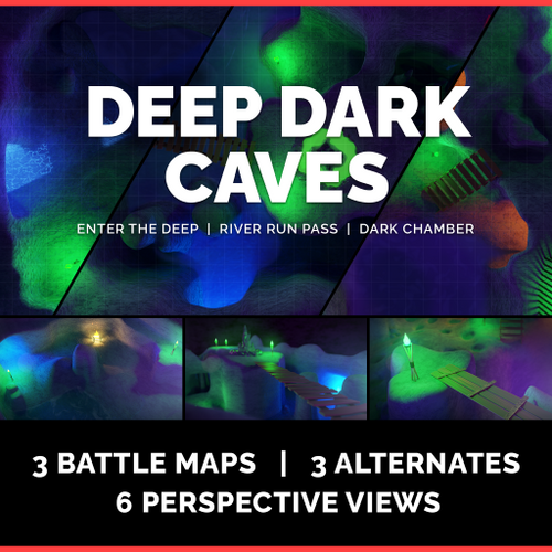 3-Map Pack: Deep Dark Caves | Tome of Maps