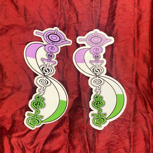 Genderqueer Vulcan Calligraphy Sticker | T'Kay Art