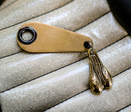 Brass Nut Sack + Hanger Kit Motorcycle Gremlin Bell Biker Chopper Gear ...