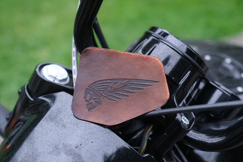 Custom Leather Mid Engine Frame Insert Indian Scout Motorcycle (Brown ...