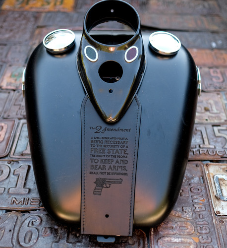 Leather Gas Tank Panel 2nd Amendment 2008 2017 Heritage Softail Harley ...