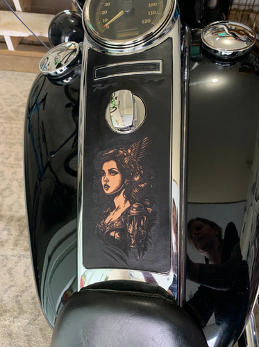 Hot Bomber Nose Art Gas Engraved Real Leather 2008-2022 Road King Dash ...