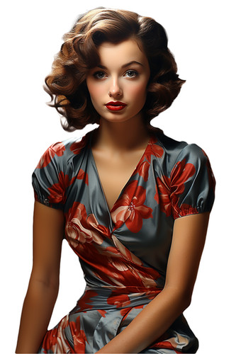 Susan Retro Pinup Model Transparent Background Digital Download Svg Png ...