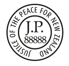 #6 JP Round Stamp with JP Number