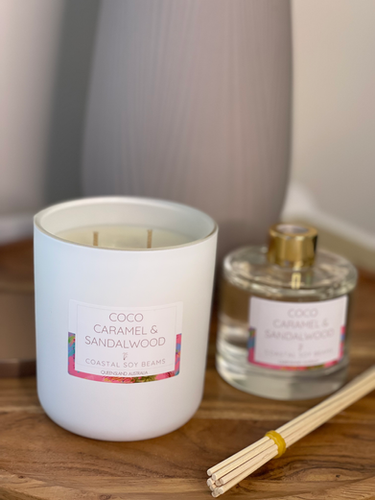 Coco Caramel and Sandalwood Bliss | Coastal Soy Beams
