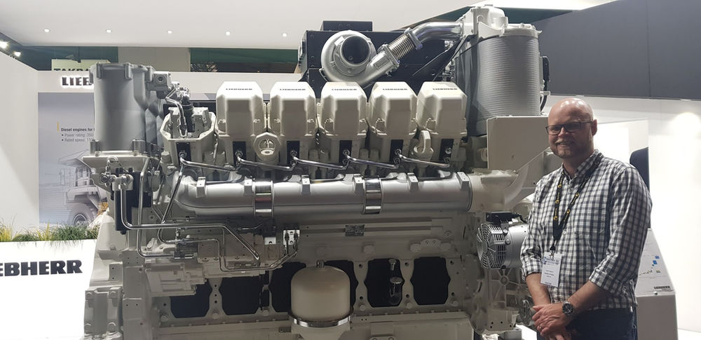 LIEBHERR D9812 DIESELMOTOR AT ELECTRA MINING AFRICA 2018