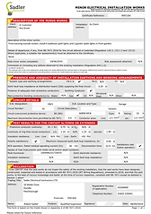 electrical installation certificate completed example