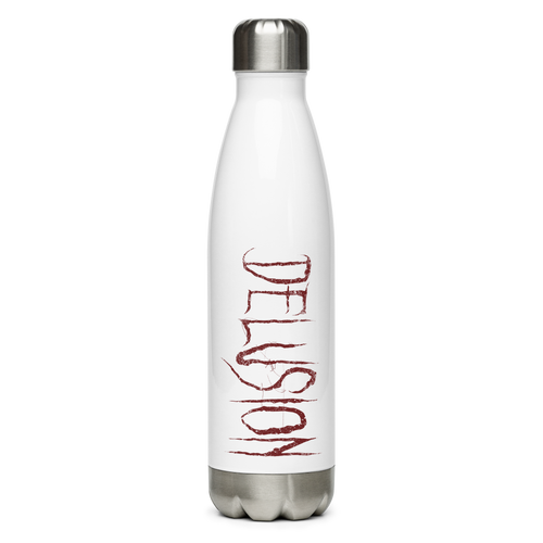 Delusion Red Logo Stainless Steel Water Bottle | DelusionMerch